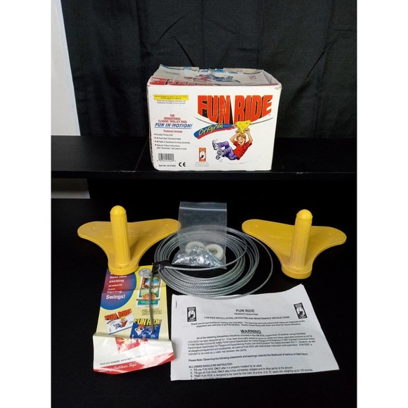 Fun Ride | Toys | Vintage Fun Ride Trolley Zipline 35 Foot For Up To ...